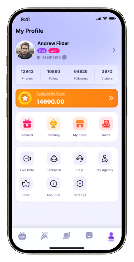 Tingle: Live streaming, PK battle, Audio room, Games, Agency source code, Poppo clone, Android ...